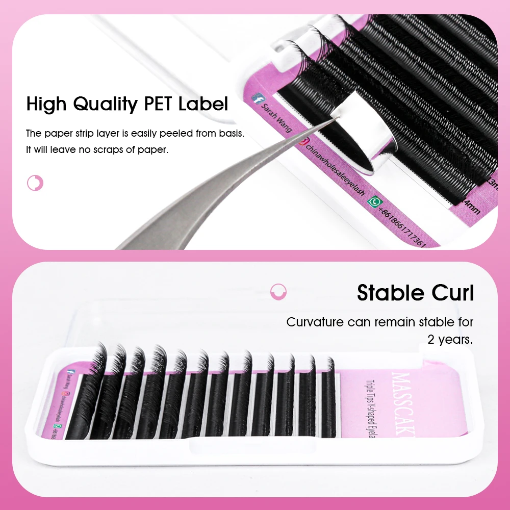 12 Rows Yy Shape Triple Tip Eyelash Masscaku Y Style Volume Eye Lashes ...