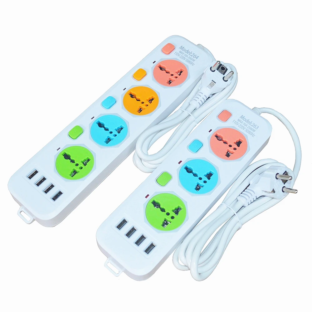 European Plug Power Strip - 3 Gang Extension Socket