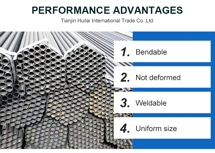 Ms Steel Erw Carbon Astm A53 Black Iron Pipe Welded Sch40 Steel Pipe ...