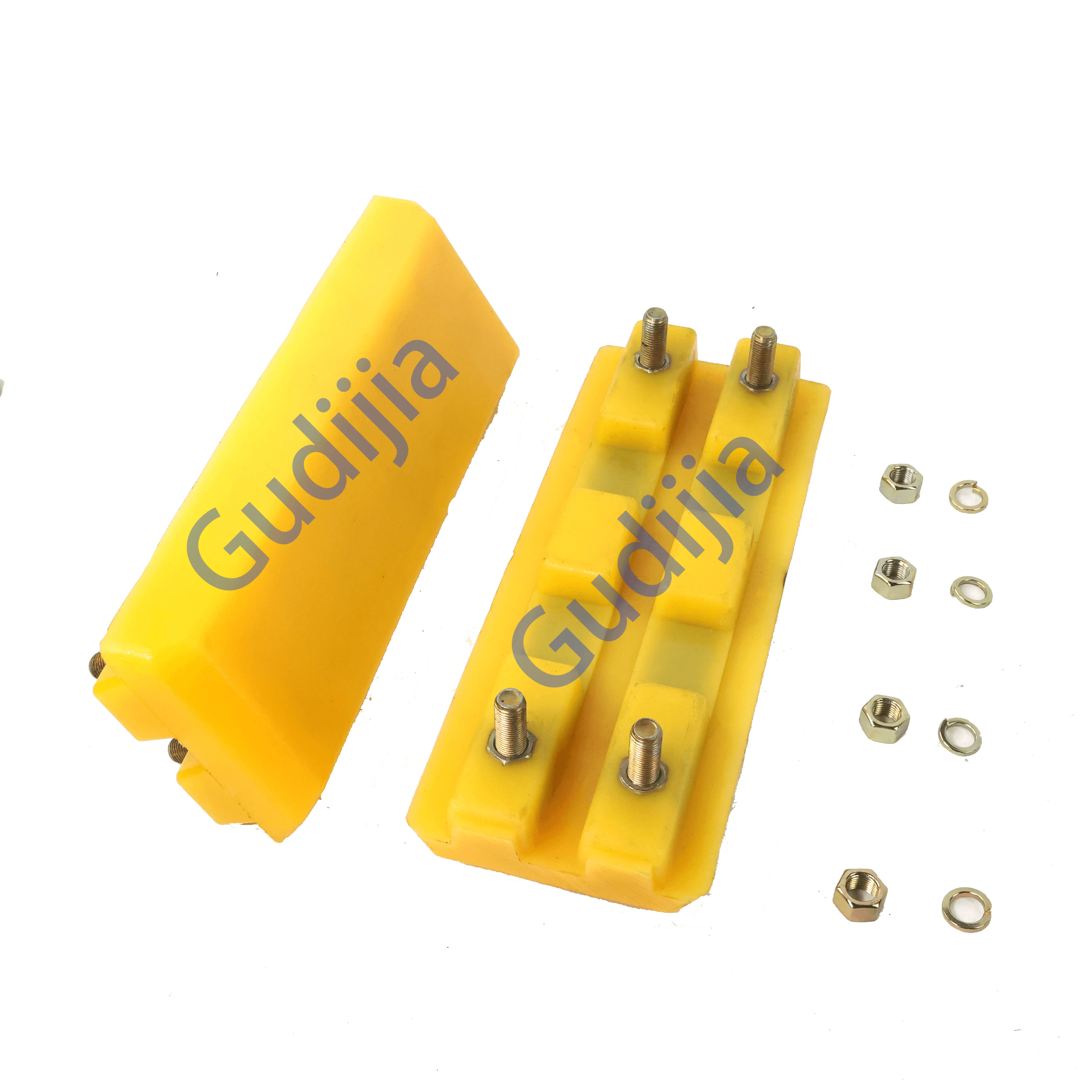 W2000 M14 Split Yellow Rubber Track Pad For Paver Track Pads ...