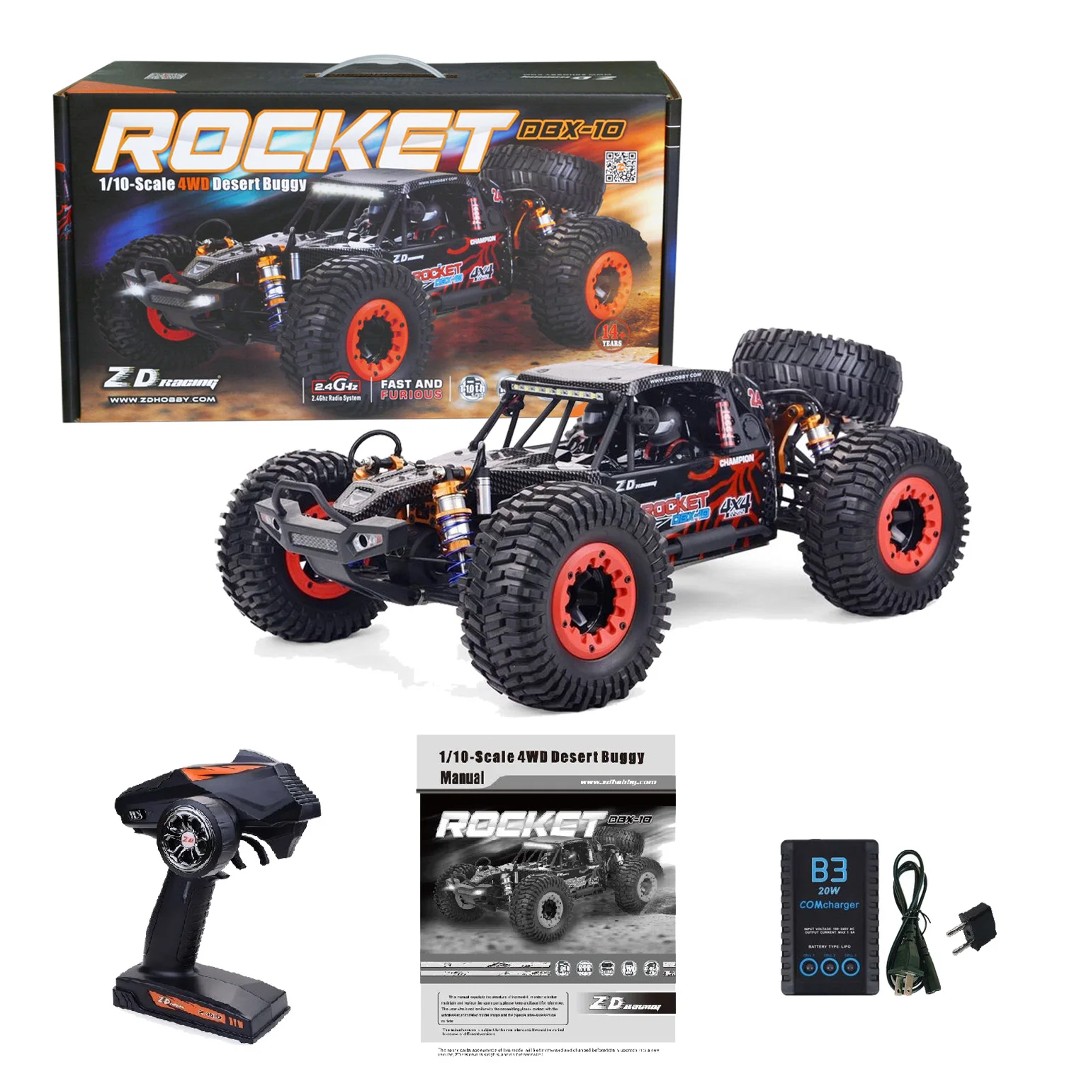 ZD Racing 1/10 Scale Brushless 4WD Desert Buggy RC Car