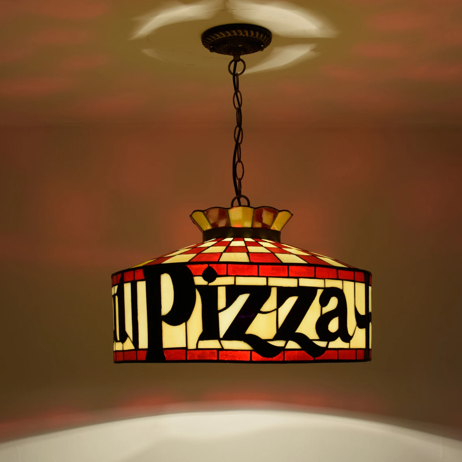 Antique Pizza Lamp Shade Tiffany Lamps Made In China Indoor Decor ...