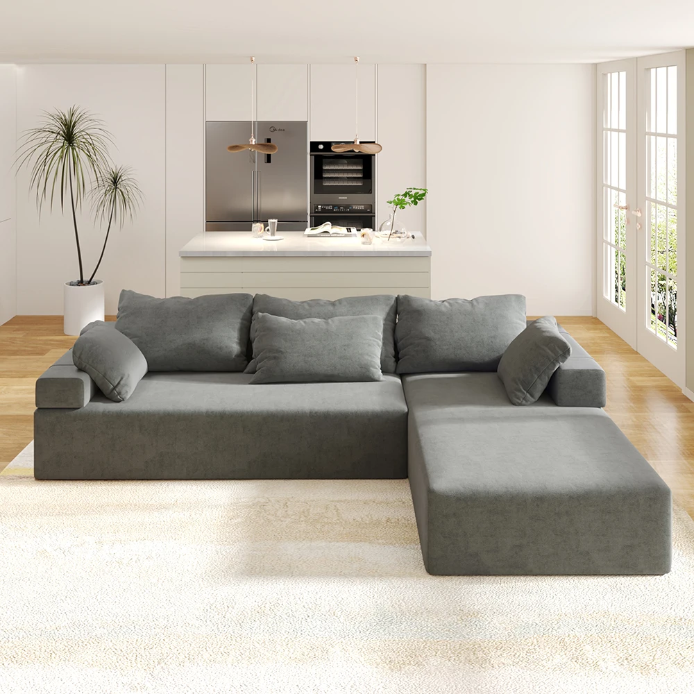 Sectional Minimalist Modular Sofa Set - Vacuum Compressed