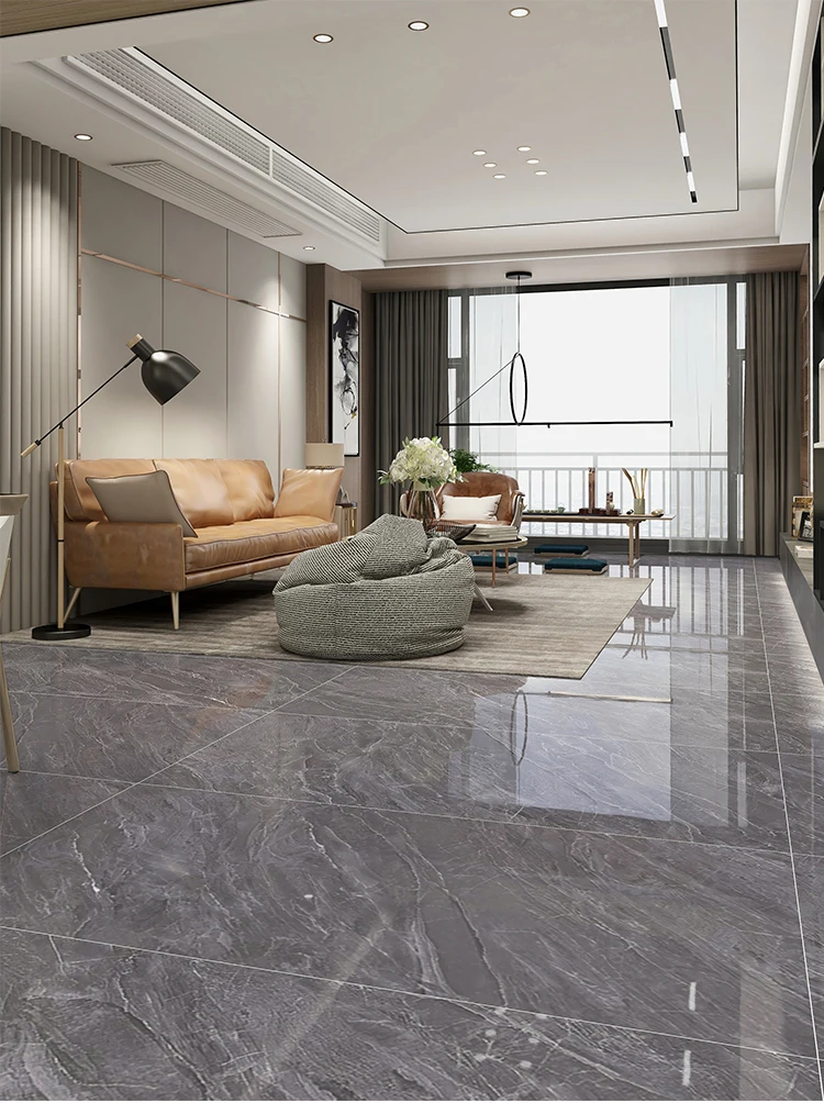 Polished Grey Marble Porcelain Tiles - Luxury & Durability