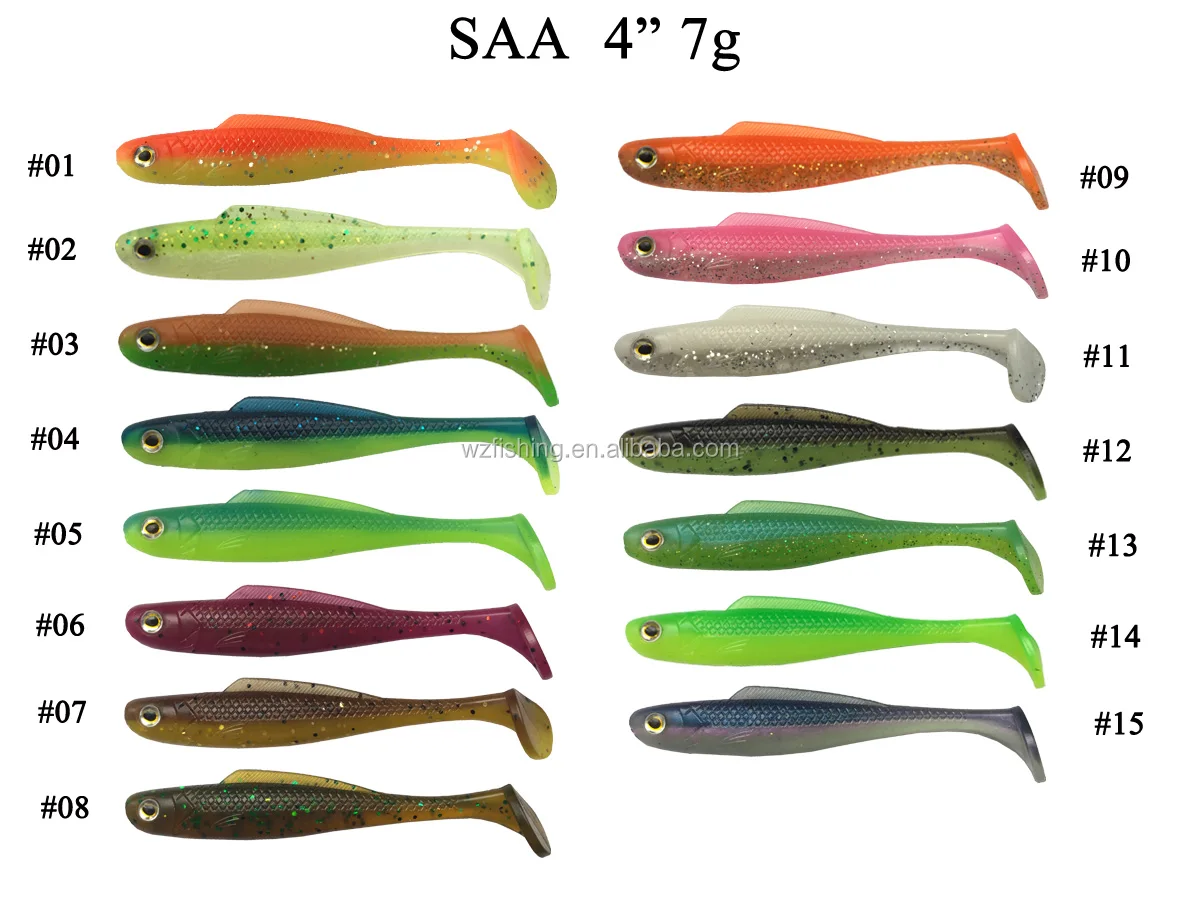 SAA Eco-Friendly High Quality Soft Plastic Fishing Lures