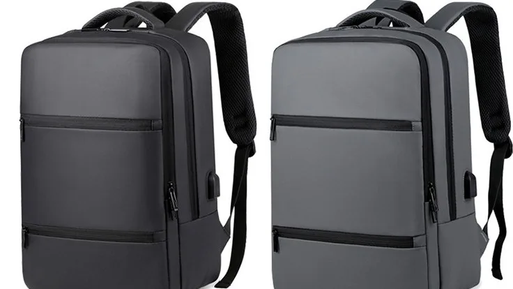 Office Minimalism Custom Logo Laptop Backpack Mens Waterproof Pu Film ...