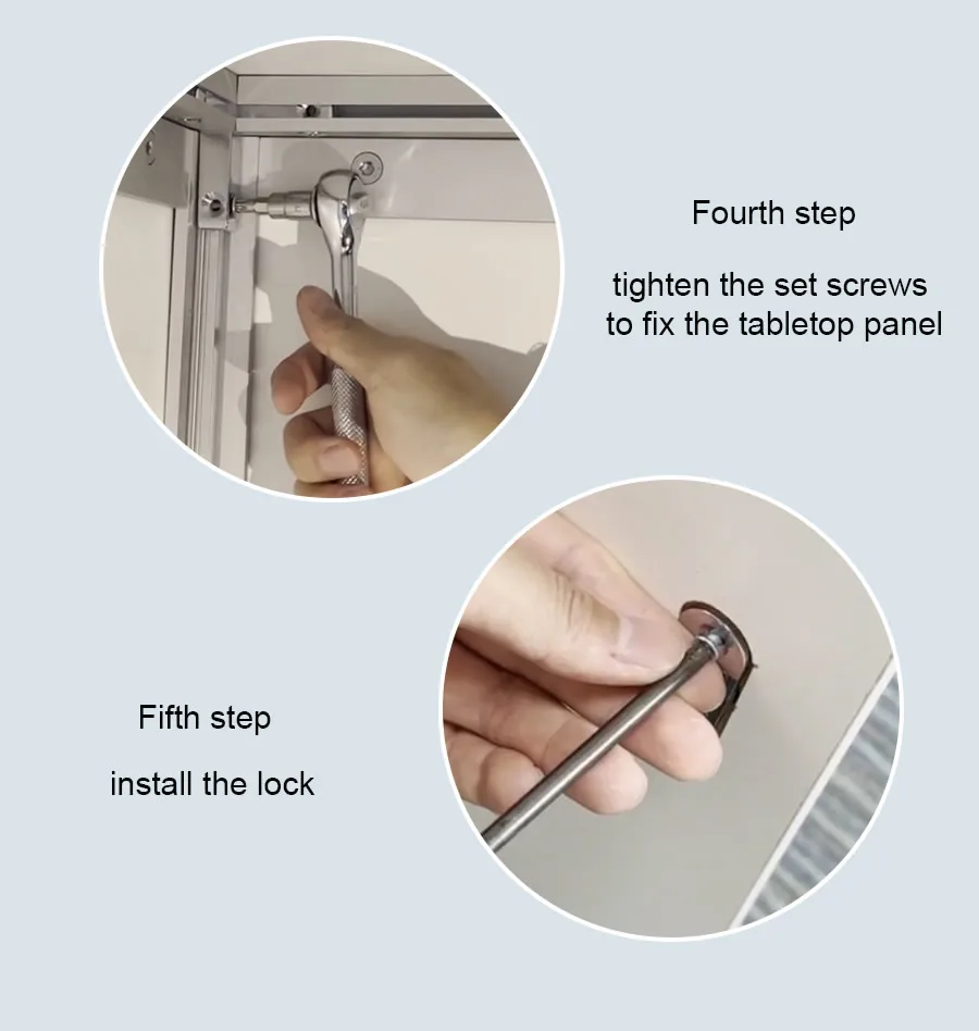 LINGTON Folding Lockable Cabinet - Aluminum Frames Display