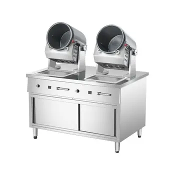 Automatic Electric Smart Big Fire Food Noodle Stir Fry Wok Fried Rice ...