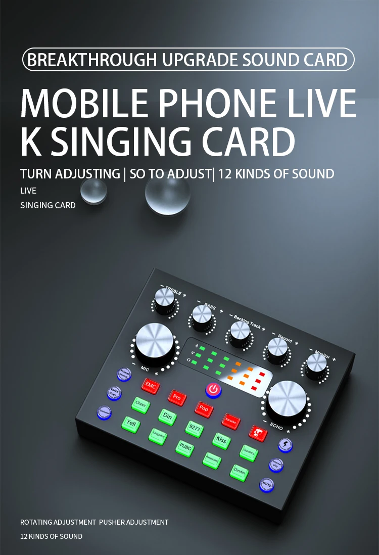 V8S Audio Mixer - Enhance Your Live Voice with Sound Effects