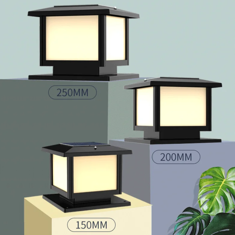 High Quality Outdoor Waterproof Solar Main Gate Post Column Light Led ...