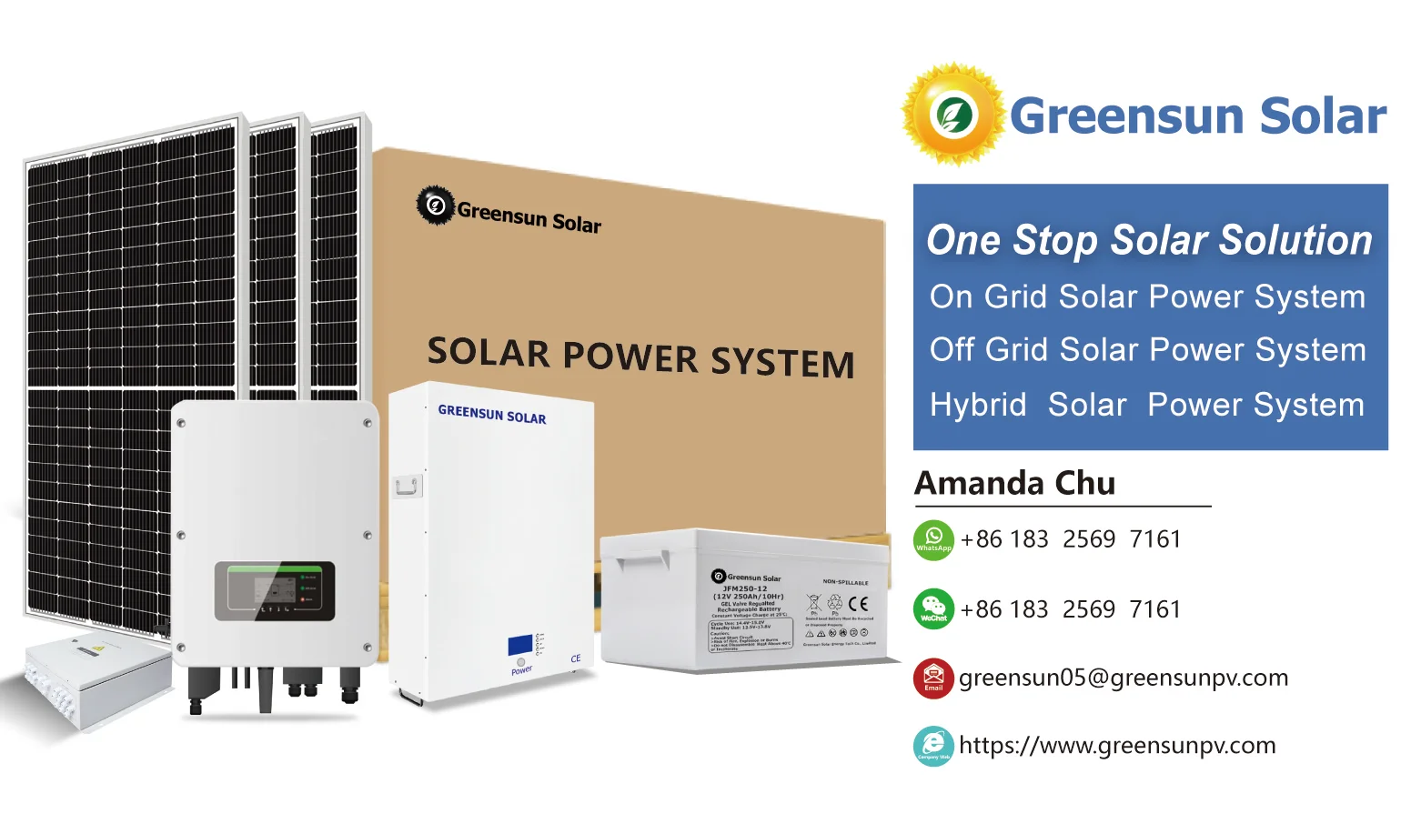 Greensun Hybrid Solar Power Inverter Mppt 24v 48v 3.6kw 5.5kw 6.2kw Off ...