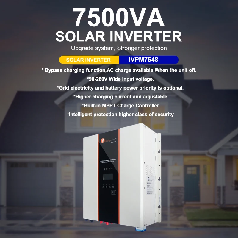7500VA PV Inverters 6000W Pure Sine Inverter - off-Grid Solar