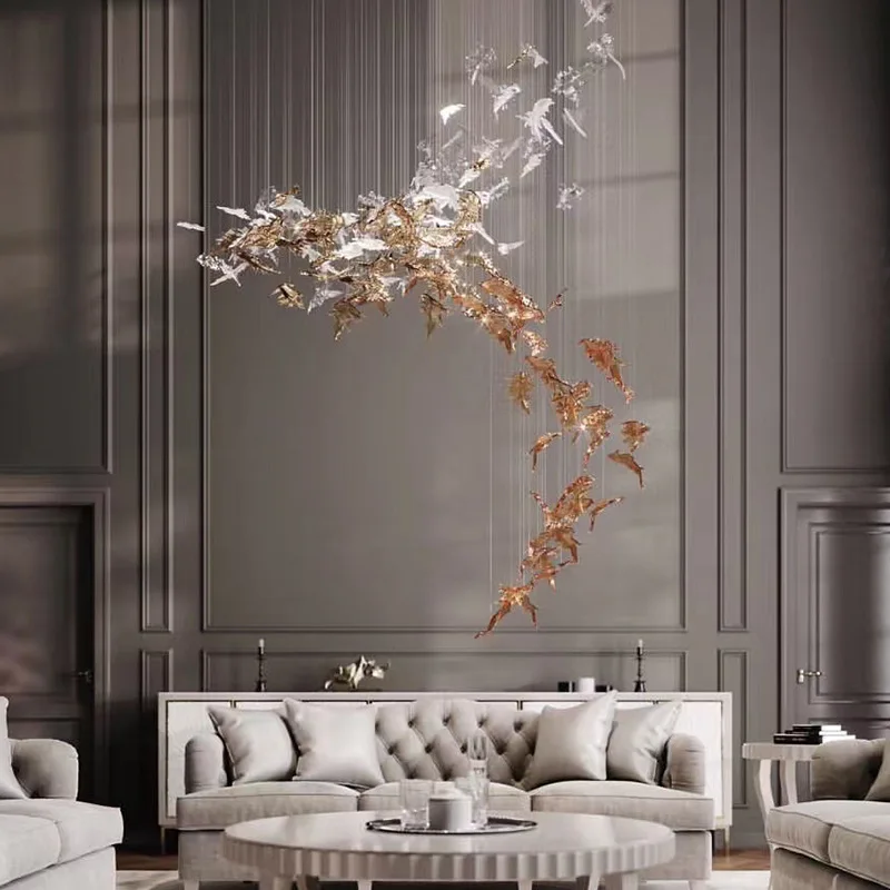 Luxury modern glass chandelier art style decoration pendant lights ...