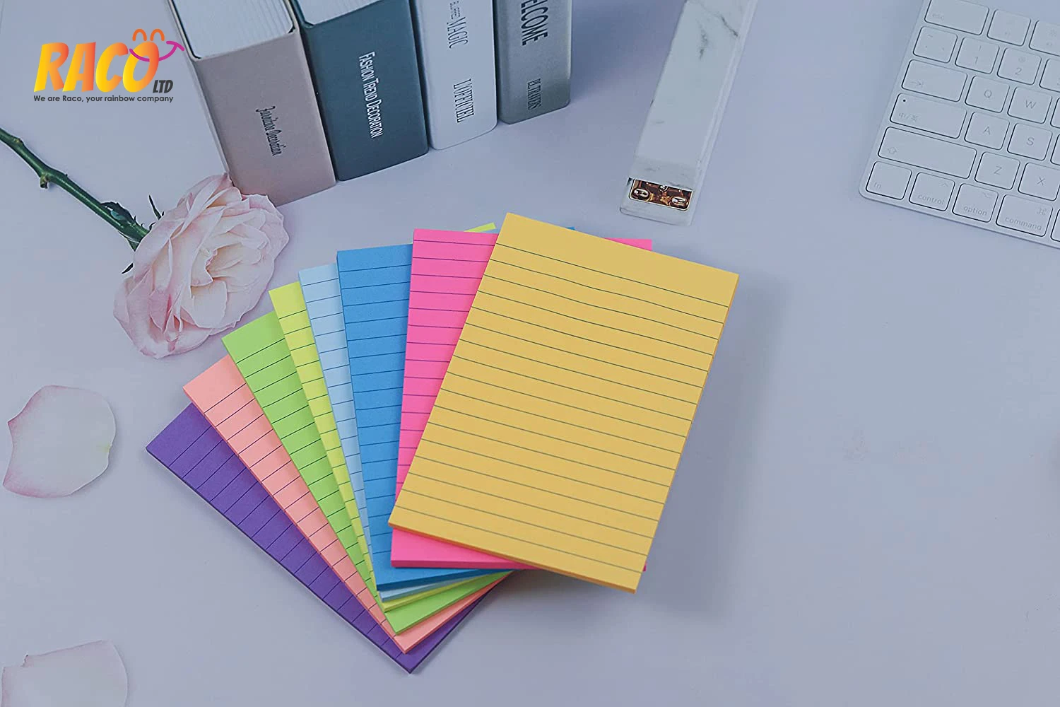 4X6 in 8 Pads Bright Line Sticky Notes Bright Ruled Post Sticky ...