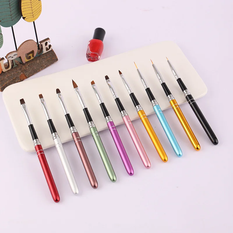 Nail Brushes For Acrylic Japanese Nail Art Set Portable Thread Sculpted ...