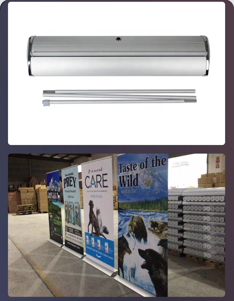 Retractable Scroll Banner Standee - Teardrop Base Roll Up