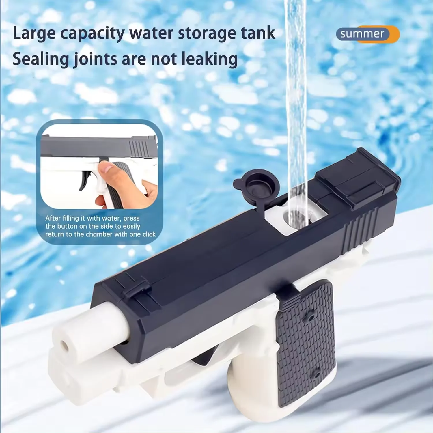 Mini 3D Gravity M1911 Fidget Manual Pistol Water Gun