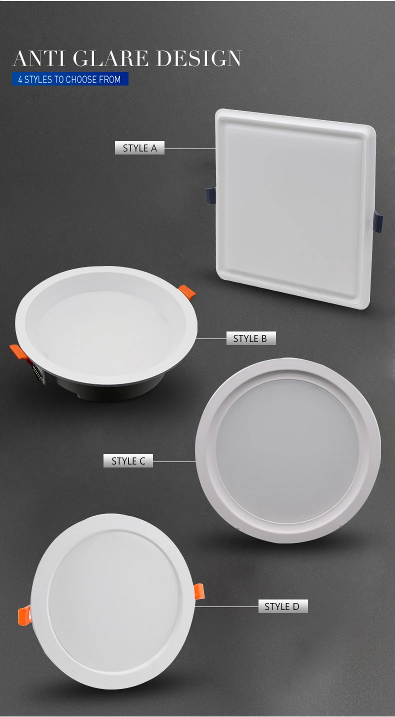 NEON Round LED Panel Light Microwave Radar Sensor 3000K-6500K 6W-24W ...