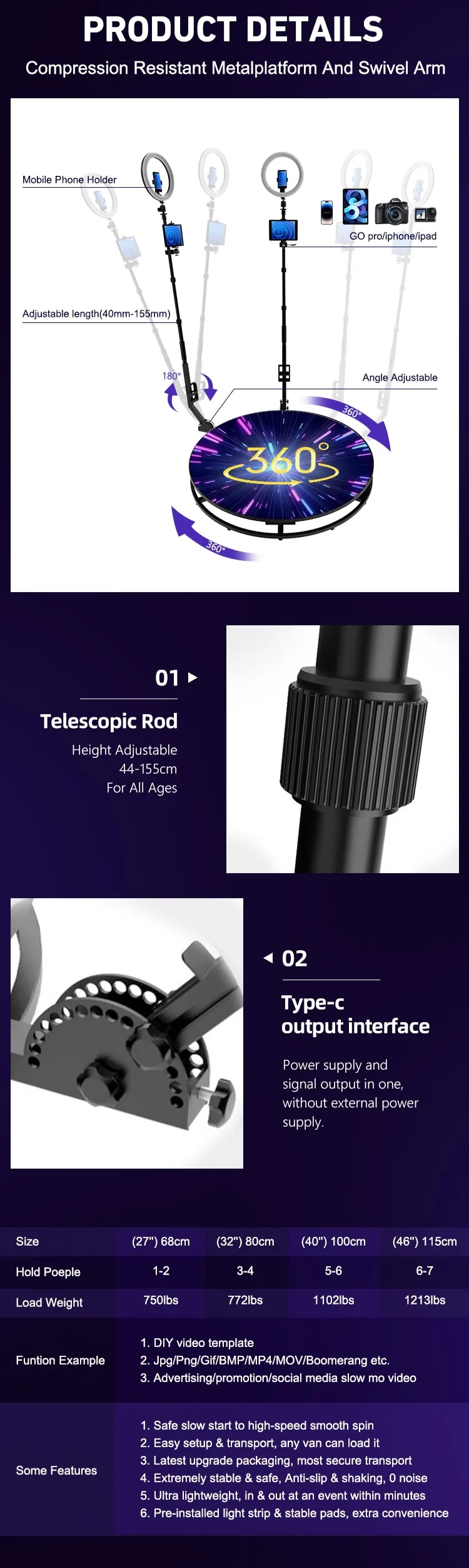 China Selfie 360 Photo Booth Enclosure Backdrop New Design Photo Booth ...