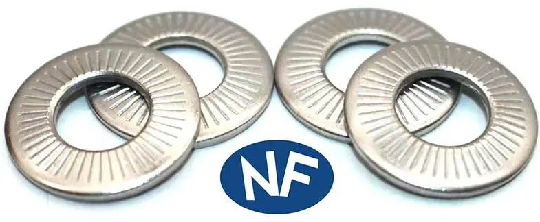 NFE25-511 Stainless Steel Conical Knurled Belleville Spring Lock Washer ...