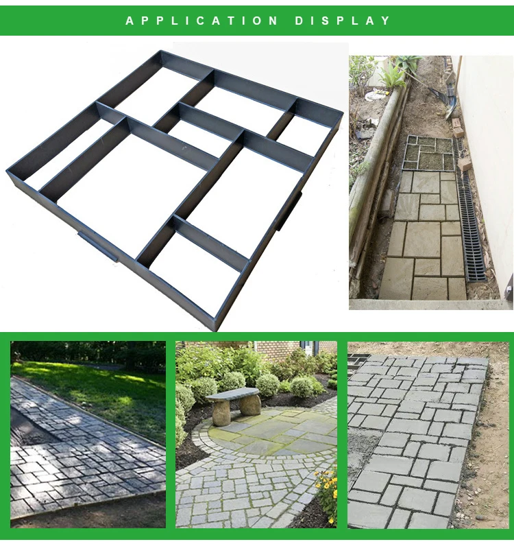 2023 Popular Paver Stone Cement Form Mould Diy Pathway Pavement Mold ...