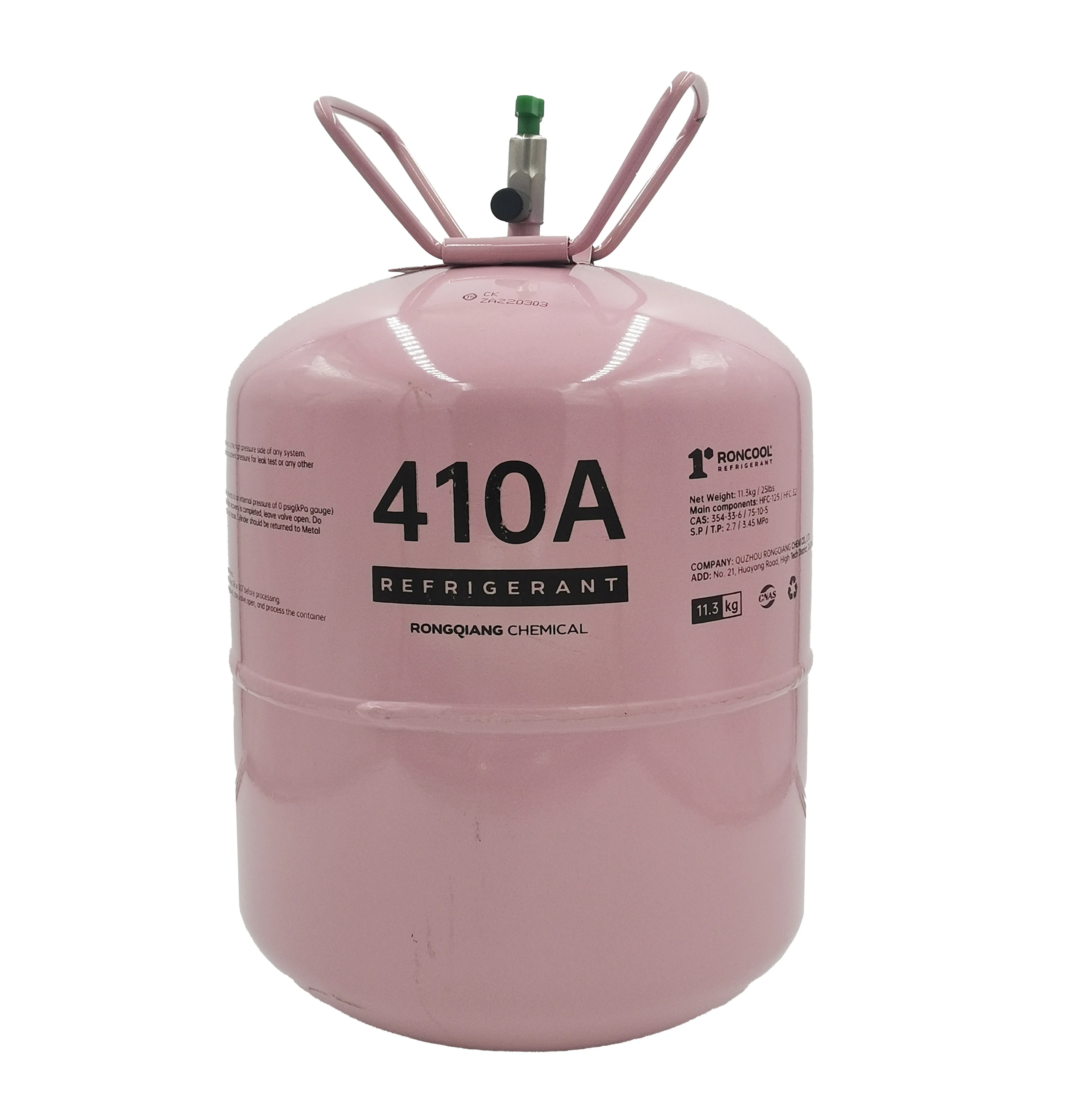 High Quality Air Conditioning Refrigerant R410a 11.3kg Disposable Steel Cylinder Roncool Packing ...