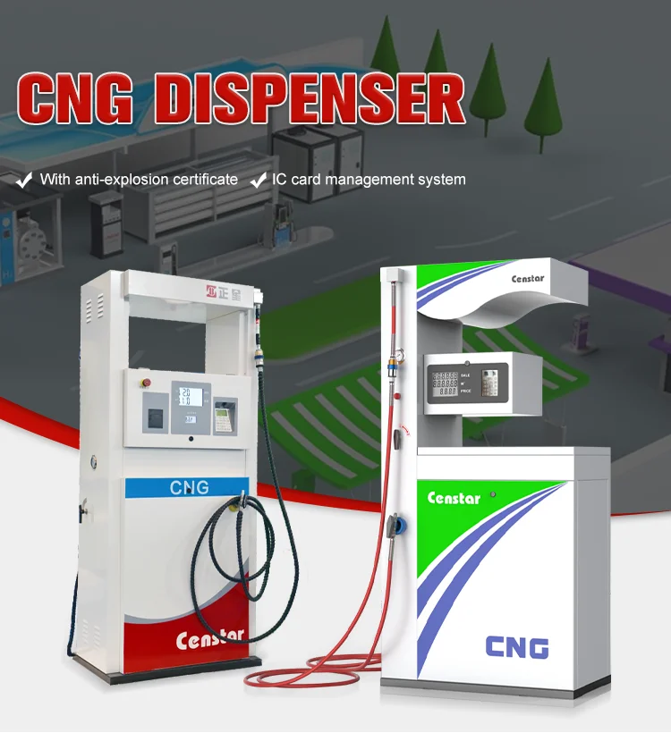 Natural Cng Gas Dispenser Filling Stations With Non-contact Ic Card ...