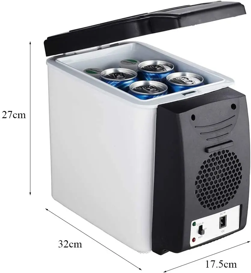 Npot Mini Fridge 6l Compact Car Refrigerator Cooler & Warmer Portable ...
