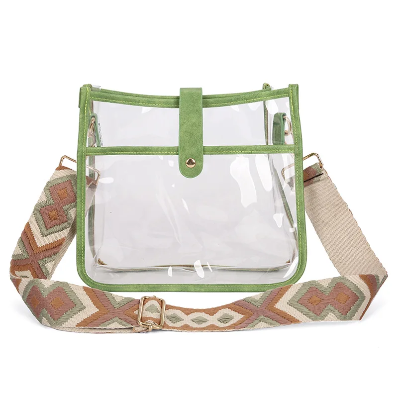 2024 Spring Summer Rts Pvc Leopard Print Shoulder Strap Transparent ...