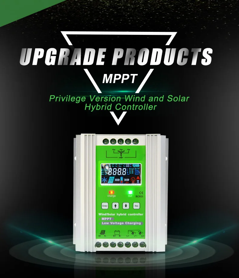 Automatic Recognition 24v/48v Mppt Wind Solar Hybrid Charge Controller ...