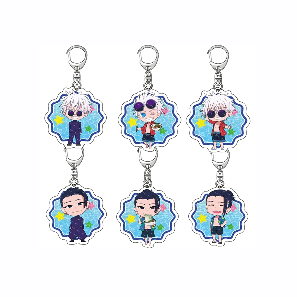 Jujutsu Kaisen Gojo Geto Cosplay Keychain Casual Beach Cute Anime ...