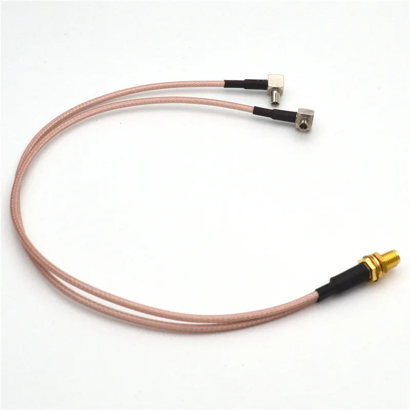 Good 3G 4G Antenna Extension wire SMA Female to 2 TS9 Male Right Angle ...