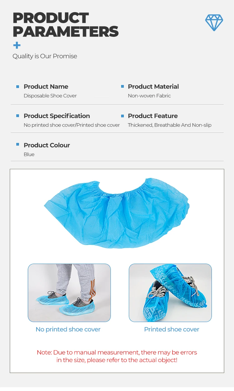 Disposable Shoe Cover Pvc Sole Branded Black Disposable Shoe Cover ...