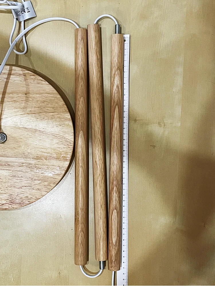 Chinese Simply KD Natural Wood Standing Lamp for Indoor Living Room ...