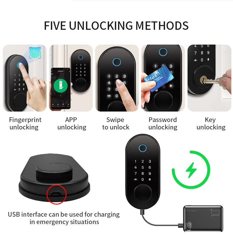 Aidmi Ttlock App Password Smart Door Lock Electronic Keyless Door Lock ...