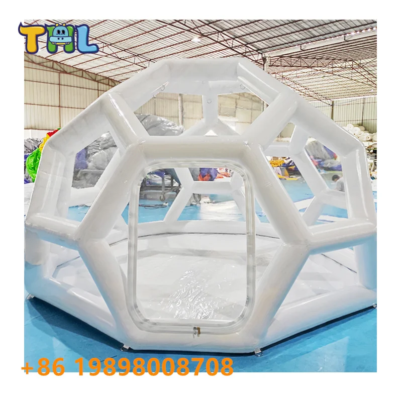 Outdoor Inflatable Geodesic Dome Tent For Stargazing Inflatable ...