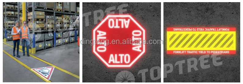 15-400w Stop Led Floor Sign Projector Gobo Projector Forklift Safety ...
