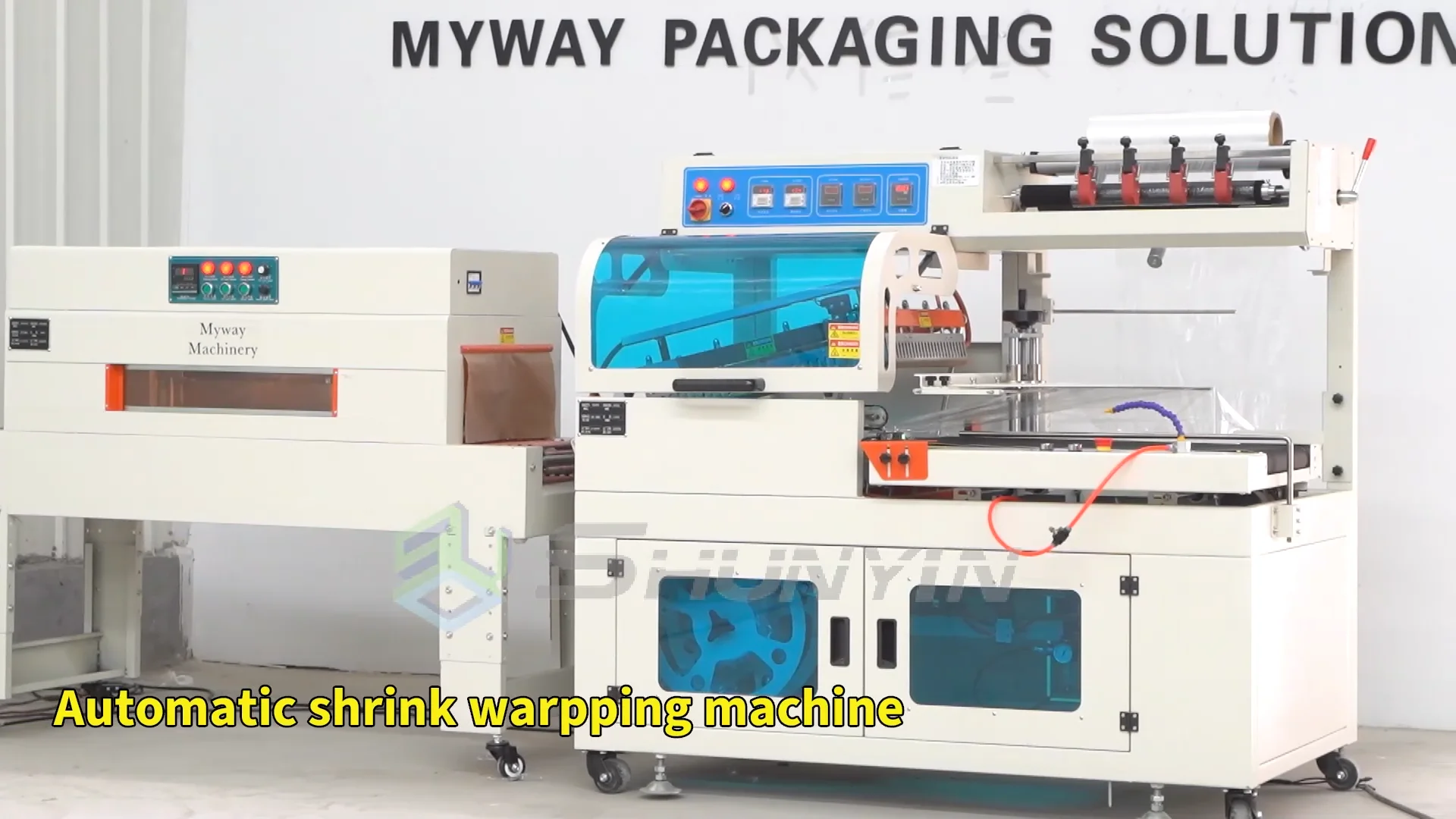 Shrink Wrapping Machine Shrink Tunnel Packing Bottle Pof Plastic Film ...