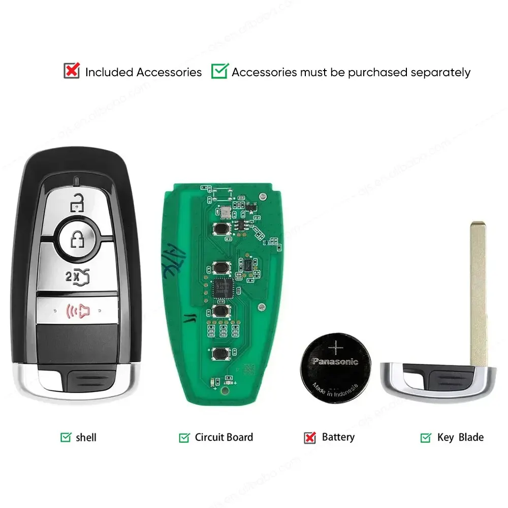 Autel Ikeyfd004ah Ikey 4 Buttons Smart Key For Ford Used With Altra Car ...