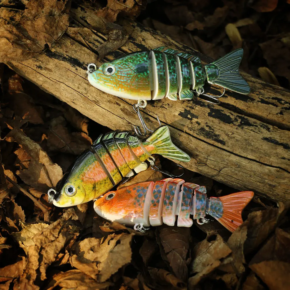Topright Mj1051 13g 80mm Artificial Bait 6 Segmented Hard Swimbait ...