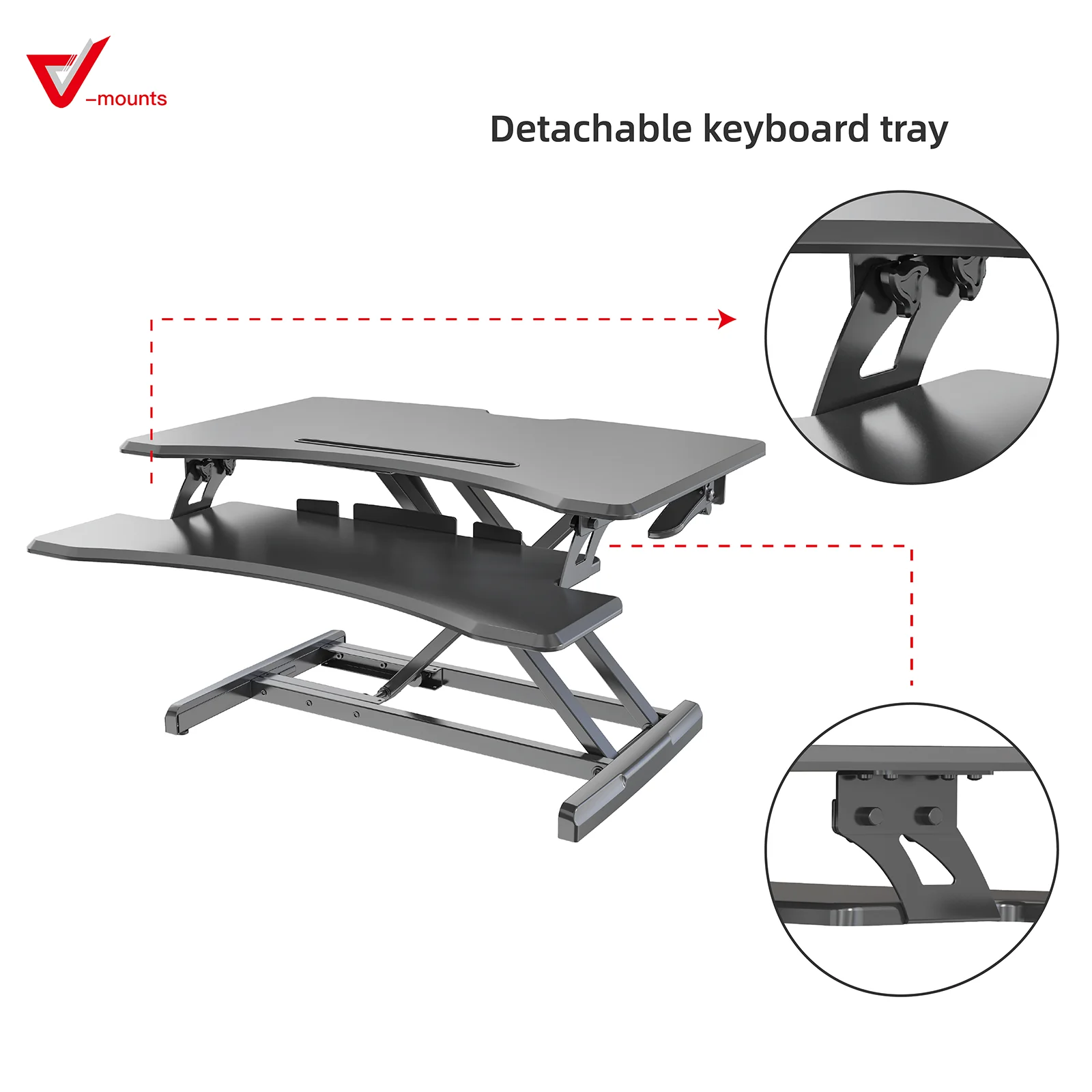 V-mounts Hot-Selling High-Tech Mini Computer Desk Pneumatic Adjustable ...