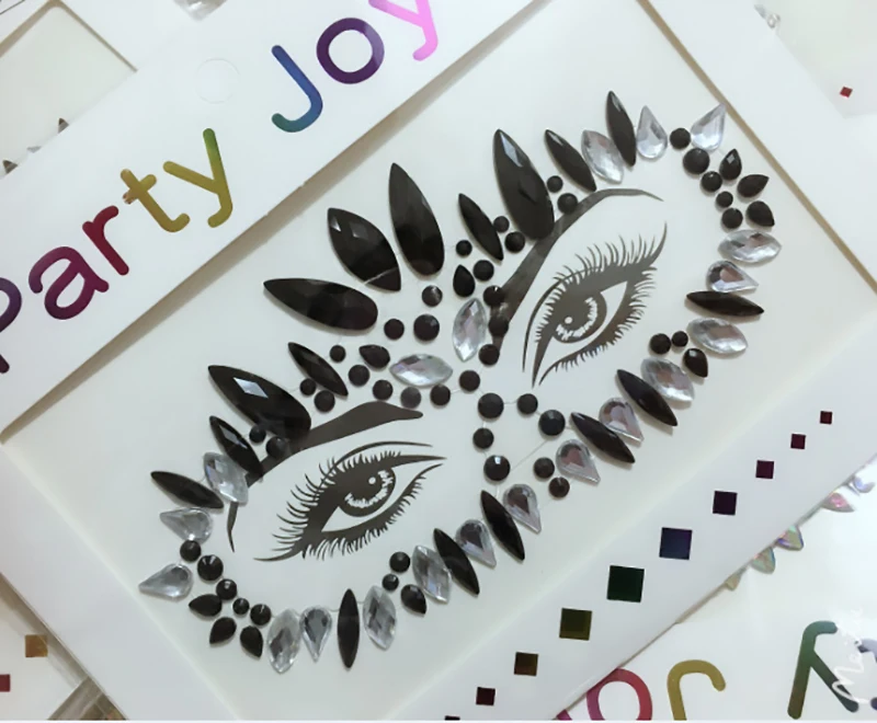 Temporary Rhinestone Glitter Tattoo Stickers Face Jewels Gem Festival