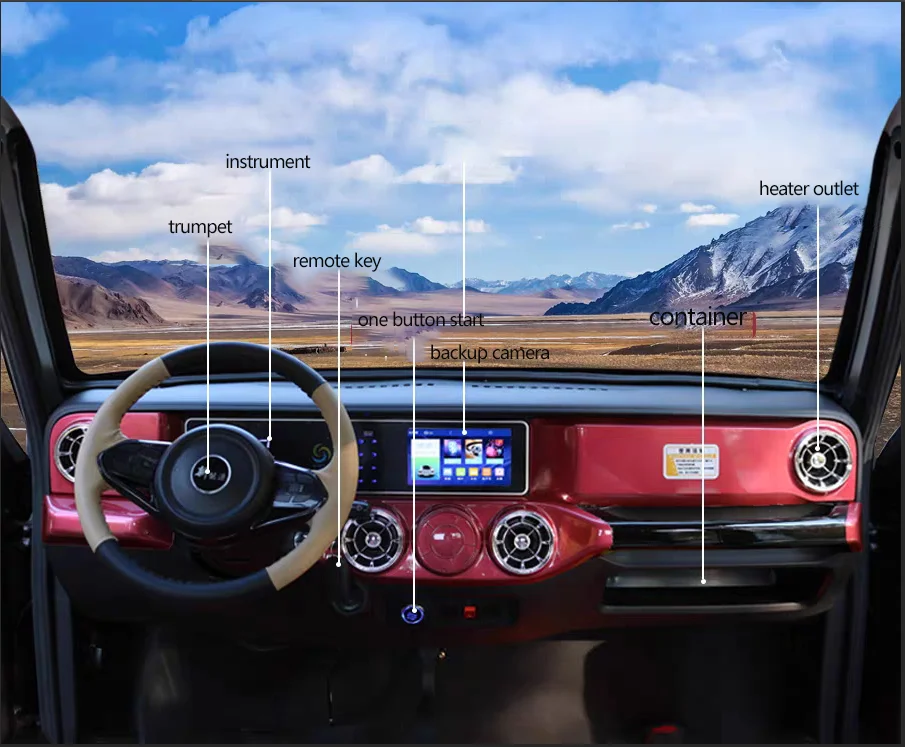 Chang Li Electric Truck Chinese Pickup Cargo Electric 4 Seat Electric ...