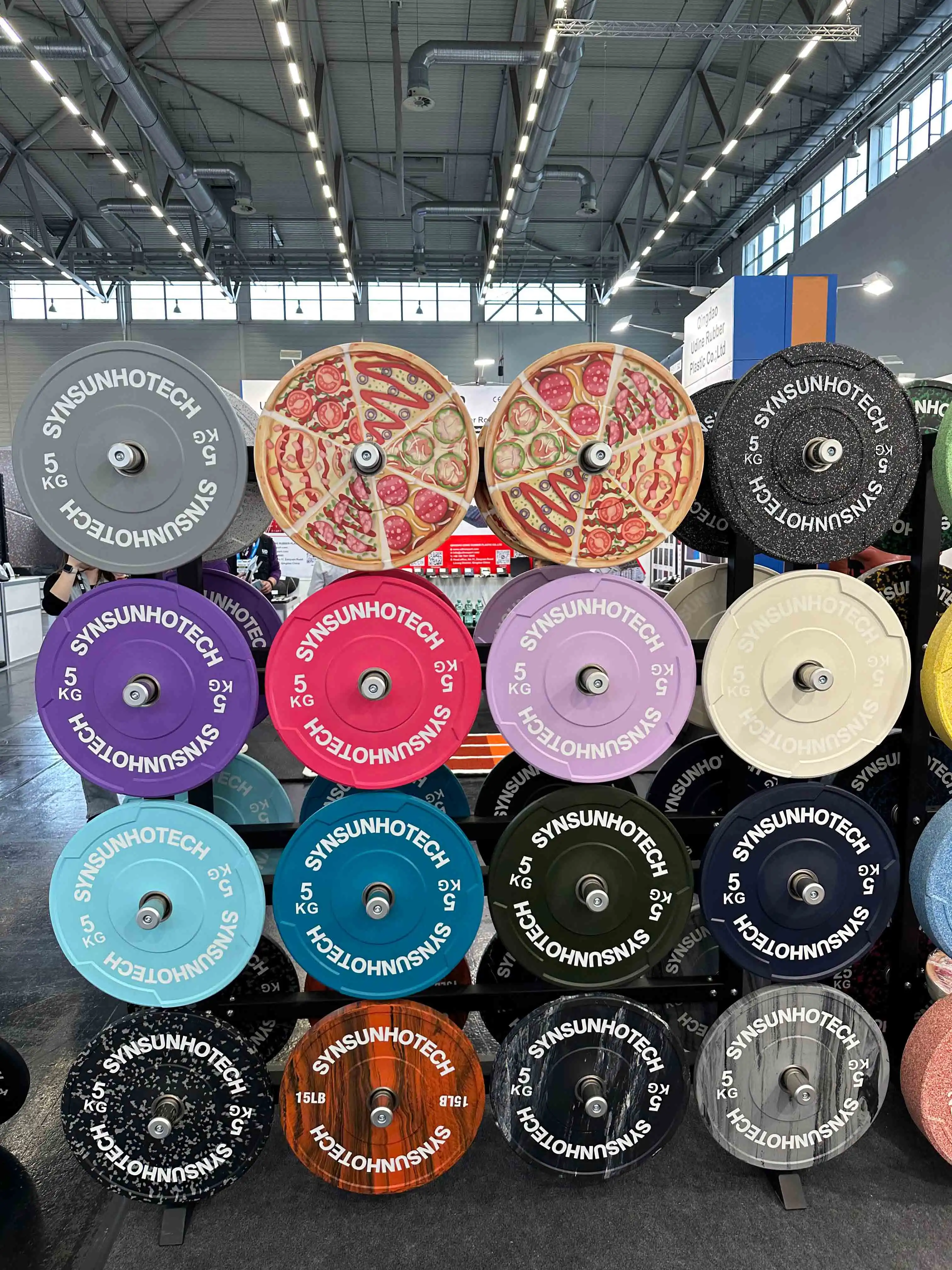 Fitness Barbell Bumper Plates Weight Lifting Rubber Barbell Plate ...