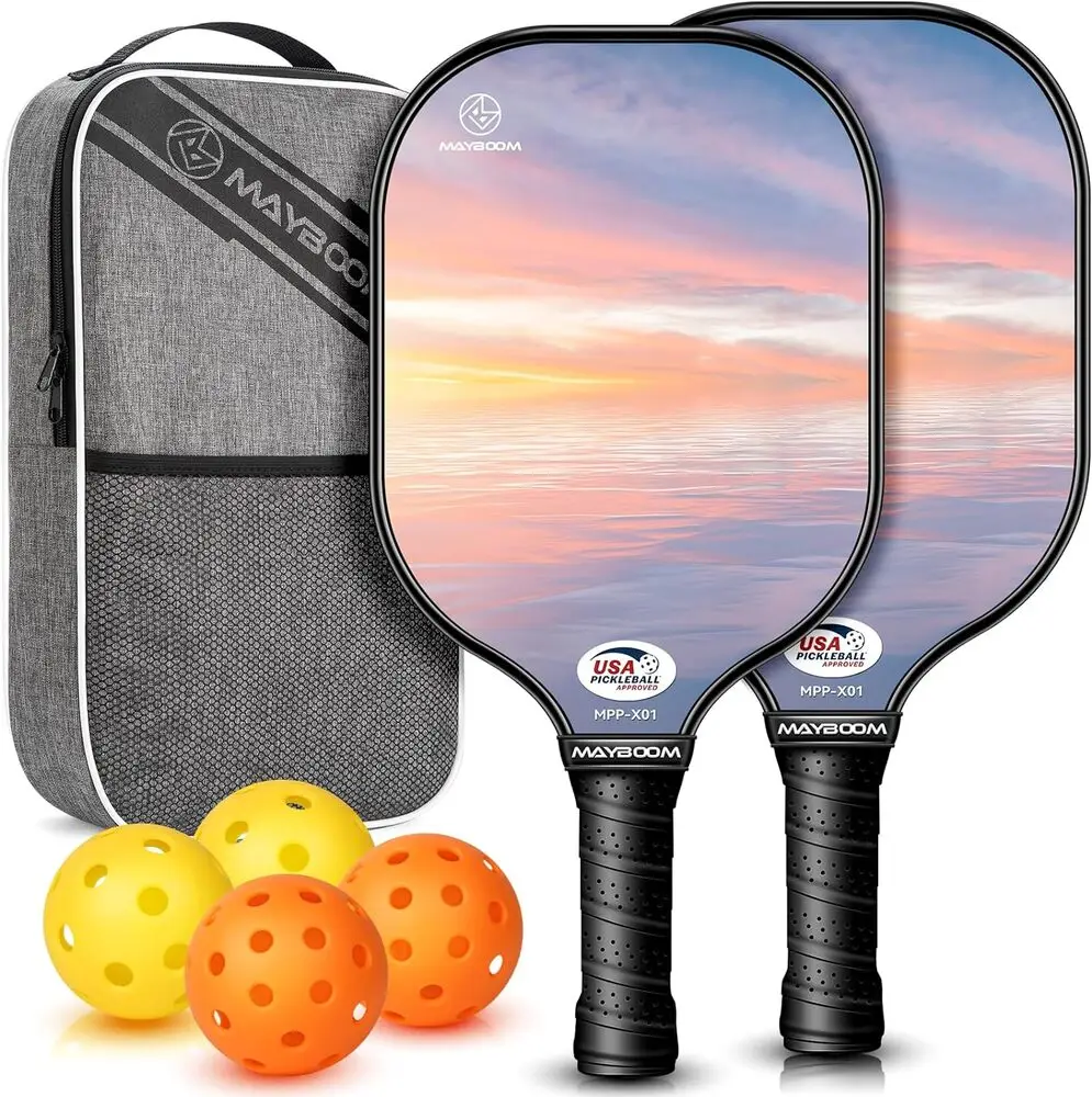 Usapa Standard Fiberglass Pickleball Paddles With High Grit Spin ...