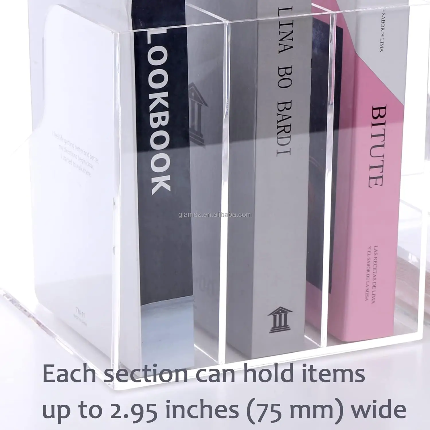 Clear Acrylic Magazine File Holder - Eco-Friendly & Customizable