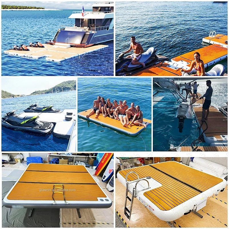 Floating Boat Dock air Platform Sofa Boat air Inflatable Pontoons Jet ...