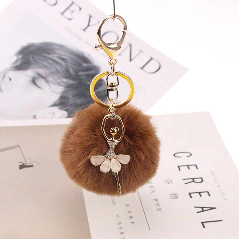 28 Colors 2in1 Dancing Fluffy Pompom Keychains - Five Below Keychain