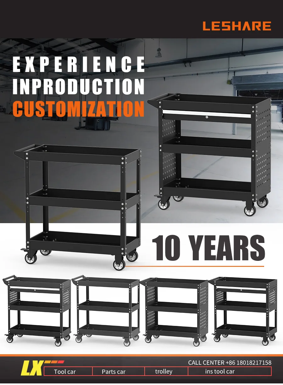 OEM Factory Mechanic Industrial Large Rolling Tools Cart Trolley Metal ...
