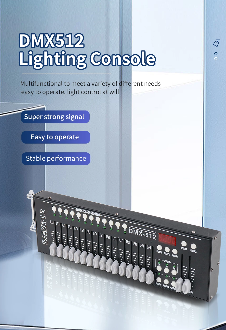 Professional Dmx Console Stage Light Controller Dmx512 Lighting Console For Concert Club Bar ...